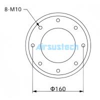 China Model 21 BR 89457 Double Convoluted Air Spring 2H350255 Industrial Air Bag for sale
