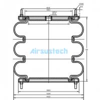 China Firestone W01R584062 Flange Connection Pneumatic Air Spring 12''×3 Norgren M/31123 for sale