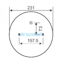 China W013587008 Firestone Style 19 Air Spring Actuator 1B12-313 Goodyear Air Bag for sale