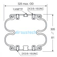 China 6316 4363 Triangle Double Convoluted Rubber Air Spring for Impact Absorbtion for sale