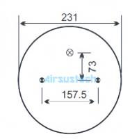 China 6316 4363 Triangle Double Convoluted Rubber Air Spring for Impact Absorbtion for sale