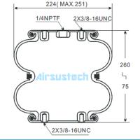 China AIRSUSTECH Convoluted Air Bellows for Tuthill 1371 Firestone W01-358-6910 Air Spring for sale