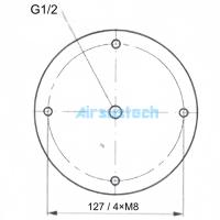 China 6'' Size Pneumatic Air Actuator Contitech FS 76-7 DI Air Spring Easy Installation for sale