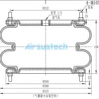 China 9109041 Parker Double Convoluted Rubber Air Bag 12''×2 Suspension Air Shock Spring for sale