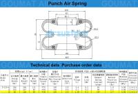 China 100MM Design Height S-120-2 Yokohama Punch Air Spring for Mechanical Punch Press for sale