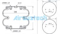China 125MM Stroke Festo EB-165-125 Industrial Metric Single Convolution Air Spring 36494 for sale