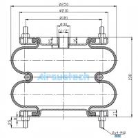 China SP1538 Dunlop Air Spring 10×2 Industrial Air Suspension Assembly Low Maintenance for sale