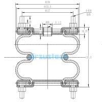 China Norgren Single Compact Rubber Air Bellows M/31062 Convoluted Air Spring Assembly for sale