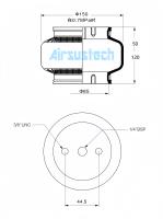 China Imperial Single Convoluted Bellows Type Goodyear 1B5-510 Air Shock Spring 1K130090 for sale