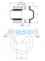 China 579913500 Goodyear Air Bellows Actuator 1B5-500 Convoluted Rubber Air Shock Spring for sale