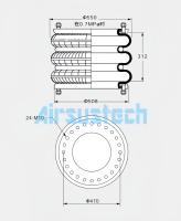 China W01-M58-6983 Firestone Air Spring 3H520312 Triple Convoluted Suspension Air Bellows for sale