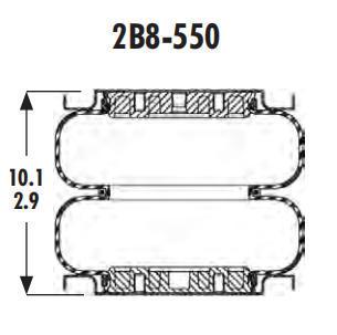 China W01-358-7325 Double Bellows Air Bellows By Firestone 2B8-550 Goodyear Air Spring for sale