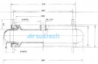 China FS 816-15 DS Contitech Industrial Bellows Air Spring 16X1 Pneumatic Air Actuator for sale