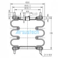 China 8'' Diameter Rubber Air Spring Dunlop PNP305500134 8X1 Lifter Industrial Air Bag for sale