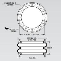 China 2H520217 Industrial Air Actuator W01-358-7203 Firestone Air Spring with 3/8 Bolt for sale