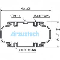 China Orial M25 / M-25 Industrial Bellows Air Spring W01-358-7451 Firestone Lifter Air Bag for sale
