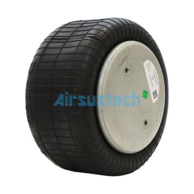 China FS 200-16 Continental Air Spring G3/4 Single Convoluted Rubber Air Bag Metal Plate for sale