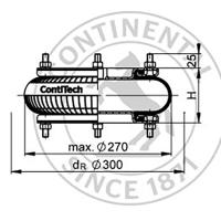 China Contitech Bellows Air Spring FS 210-10 DS 117407 M10 Screw Industrial Type Air Bag for sale
