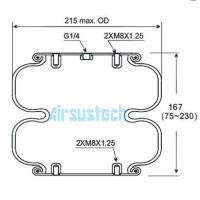 China 2B12017 Customize PCD 44.5MM Air Spring FD 120-17 Continental Bellows Air Bag for sale