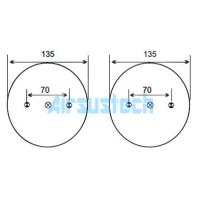 China 2B12017 Customize PCD 44.5MM Air Spring FD 120-17 Continental Bellows Air Bag for sale