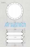 China LHF320/350-3 Triple Convoluted Air Spring Outer Dia. 417MM Industrial Bellows Air Bag for sale