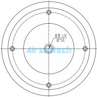 China Contitech FD 614-26 DS Double Convoluted Air Actuator 14'' 1/4X2 Rubber Air Spring for sale