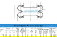 China S-160-2R Yokohama Japan Punch Air Spring F-160-2 AIRSUSTECH Double Rubber Air Bag for sale