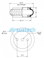 China Model 16 93029 Single Convoluted Air Suspension 1B130070 Crimped Plate Air Spring for sale