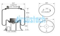 China Firestone Truck Air Spring W01-358-9321 Pneumatic Air Bag 1T15M-11 Reduce Shock for sale