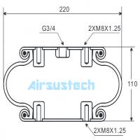 China Single Rubber Air Spring W01-M58-6374 by Firestone Air Bellows Low Maintenance for sale
