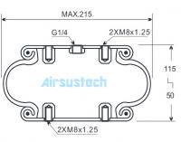 China High Performance Industrial Air Spring Assembly W01-M58-6166 by Firestone G1/4 M8 for sale