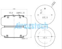 China FD 330-30 CI G3/4 Contitech Double Convoluted Air Spring Goodyear 2B12-416 for sale