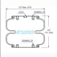 China Industrial Double Convoluted Air Bag Contitech FD 120-17 G3/4 with Steel Plate for sale