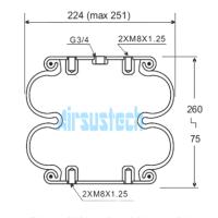 China Festo Air Bellows Cylinder EB-250-185 Industrial Air Spring for Material Transfer for sale