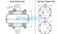 China GART ARI.275 Convoluted Suspension Air Spring PCD 118 MM Air Bellows for Trailers for sale