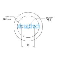 China 2K142156 AIRSUSTECH Industrial Double Convoluted Air Spring Full Stroke 80 MM for sale