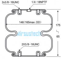 China Firestone Style 268 Air Bellow W01-358-7025 Double Convoluted Air Spring 1/4NPTF for sale