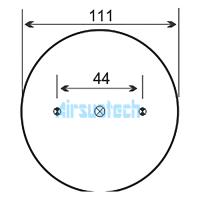 China Firestone Style 268 Air Bellow W01-358-7025 Double Convoluted Air Spring 1/4NPTF for sale