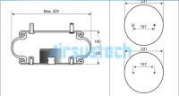 China W01-358-6994 Industrial Rubber Air Suspension by Firestone Contitech FS 330-11 647 for sale