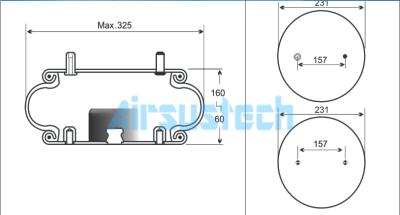 China W01-358-6994 Industrial Rubber Air Suspension by Firestone Contitech FS 330-11 647 for sale