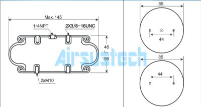 China Goodyear 1B 5 579-913-500 Industrial Rubber Air Bag 1/4NPT Port Size Air Spring for sale