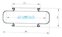 China Vibracoustic V1B20 Air Spring Bellows Single Convoluted 230116-1 Air Actuator for sale