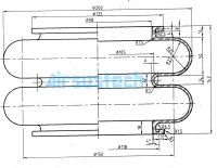 China Natural Rubber Air Spring 2H200142 Double Convoluted with 142MM Design Height for sale