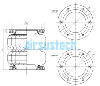 China Torpress 23B 202665 Flange Connection Air Spring for Excellent Shock Absorption for sale