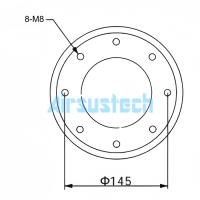 China Convoluted Air Spring Gart 272.2.190 Torpress 245 93740 with 8 PCS M8 Holes for sale