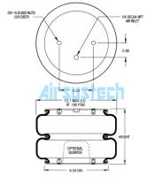 China Firestone W01-358-7444 Style 22-1.5 Double Convoluted Air Spring Complete Assembly for sale