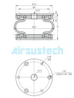 China Aluminum Cover Plate 4 1/2''X1 Dunlop Springride SP2334 Air Actuator with 3PCS M6 for sale