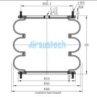 China Firestone W01-R58-4065 Triple Convolution Air Spring OEM Replacement Supplier for sale
