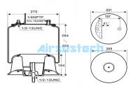 China Plastic Piston Air Spring Complete Assembly Contitech 910S-16A382 Truck Air Bag for sale