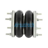 China Dunlop 6''X2 PNP 30551 01 11 1/2BSP Double Convoluted Bellows Air Spring 4-M10 Bolts for sale